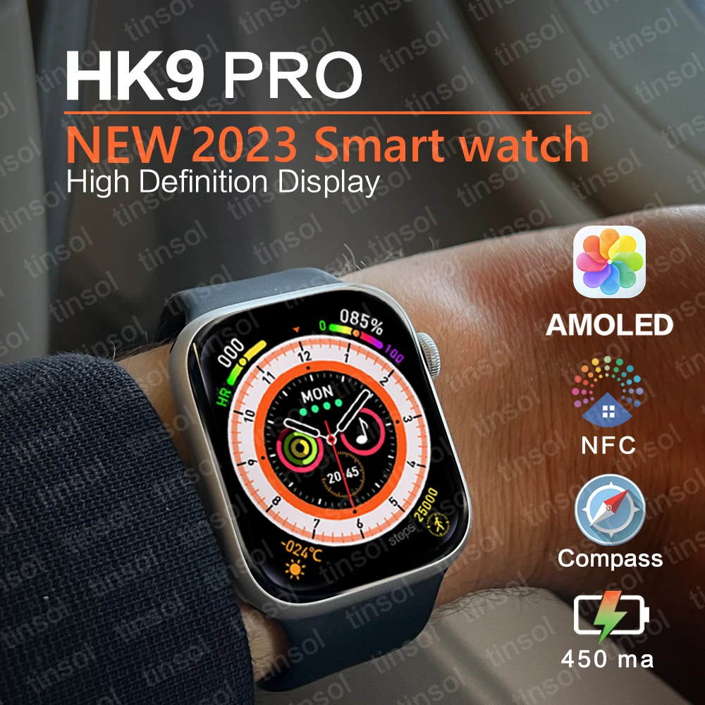 New-HK9-PRO-Smart-Watch-Series-8-2-02-AMOLED-Infinite-Screen-Compass ...