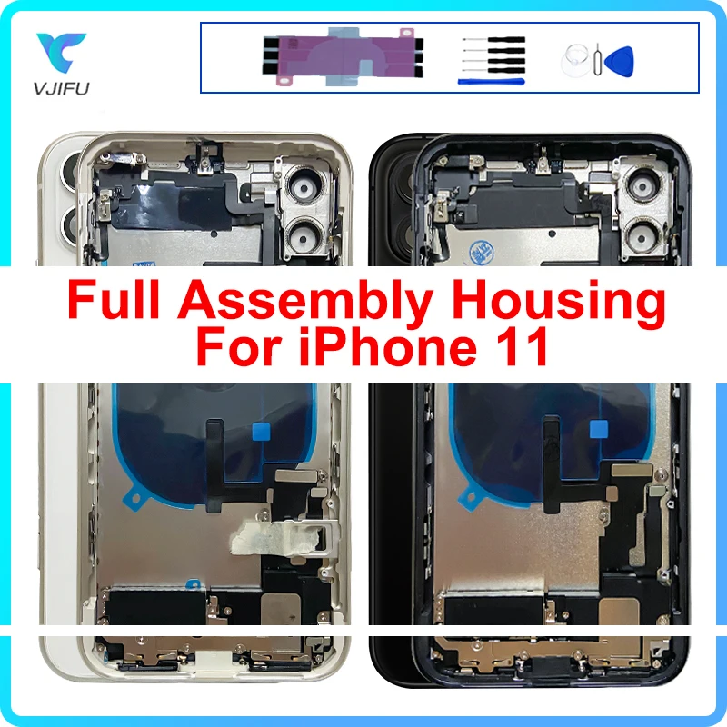 Full Assembly Back Cover For iPhone 11 Housing Battery Middle Chassis ...