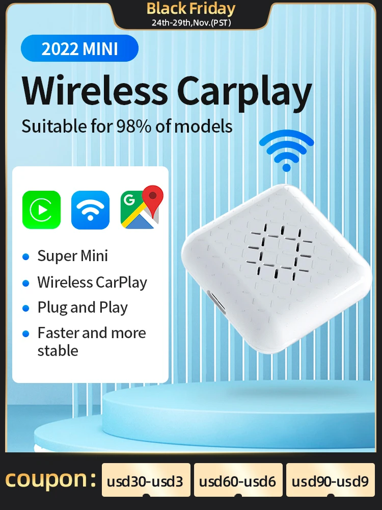 Carlinkit 3.0 Mini Carplay Wireless Dongle Activator For Mazda Toyota ...