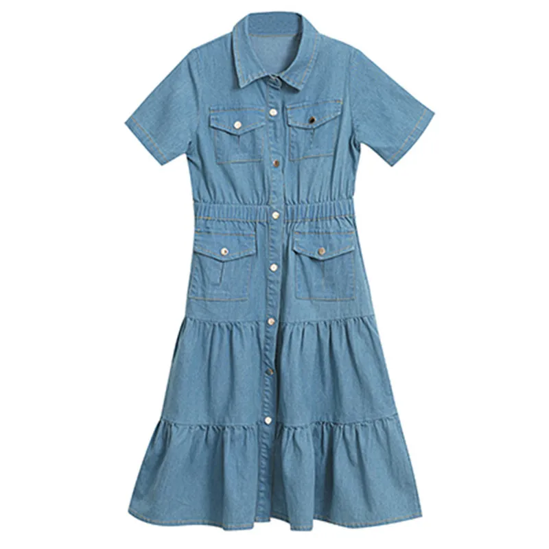 big-kids-girls-denim-jeans-midi-dress-children-girl-fashion-summer ...