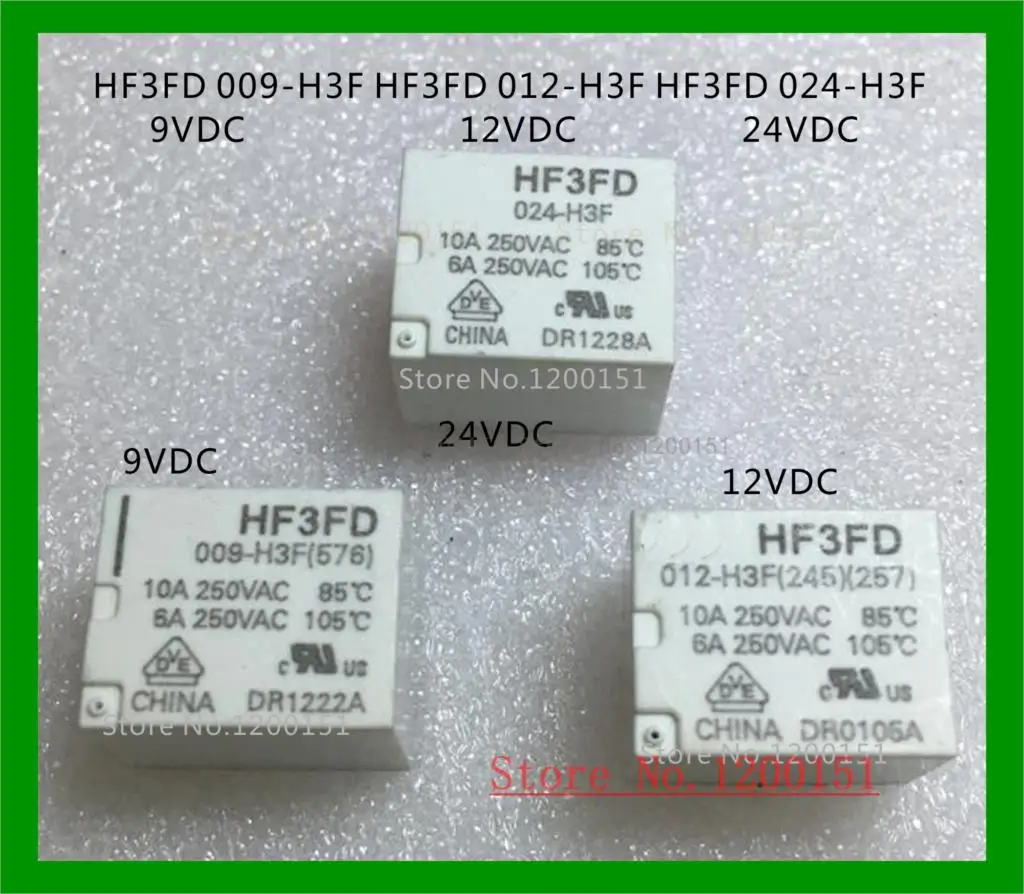 HF3FD 009-H3F 9V HF3FD 012-H3F 12V HF3FD 024-H3F 24V relay DIP-5