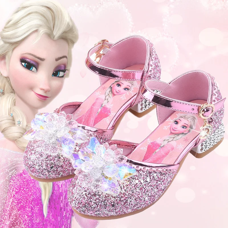 Disney-Frozen-Girls-High-Heel-Shoes-Elsa-Princess-Dance-Shoes-Baby-Girl ...