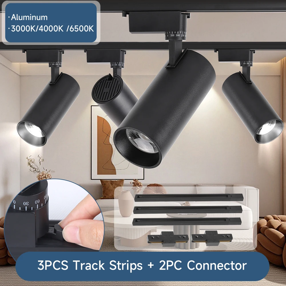Track lights with Scales Set Spot Led Lighting Ceiling Rail Track Lamp ...