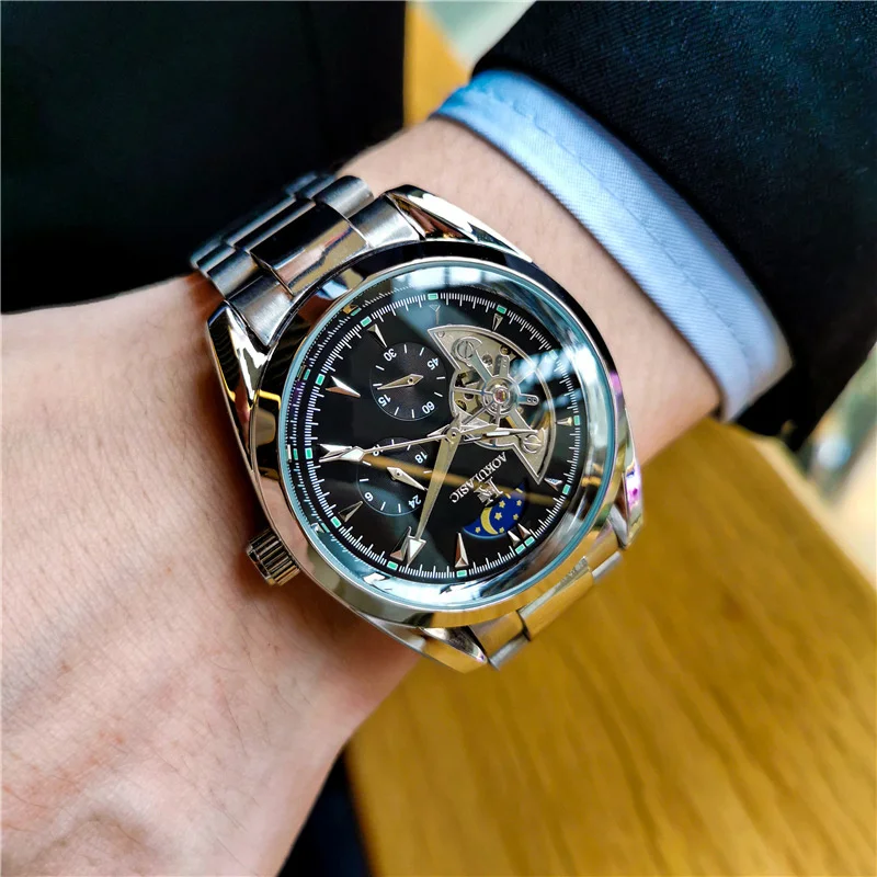 AOKULASIC-Reloj-de-pulsera-de-acero-para-hombre-accesorio-masculino ...