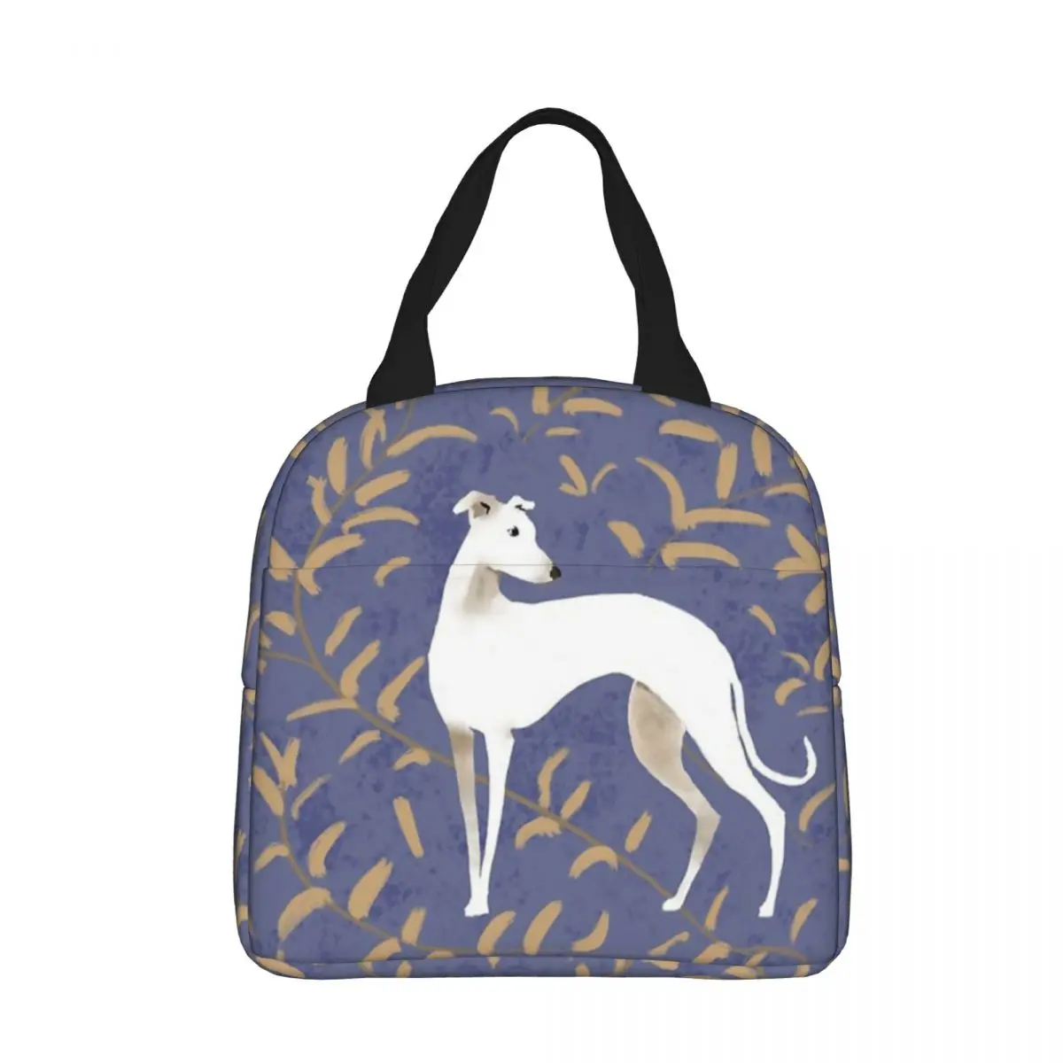 Whippet-Brown-Leaves-Insulated-Lunch-Bags-Cooler-Bag-Reusable-Greyhound ...