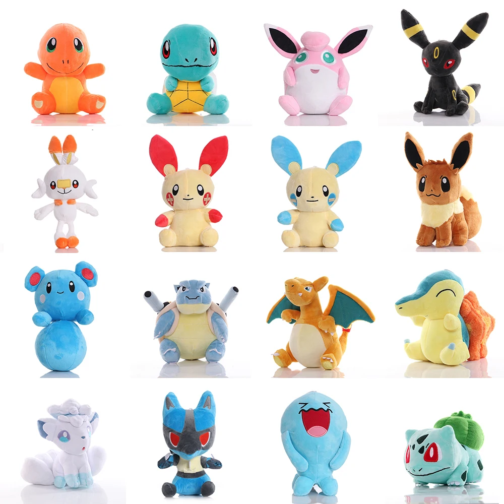 Mu-eco-de-peluche-de-la-serie-Kawaii-Pokemon-Pikachu-Bulbasaur-Squirtle ...
