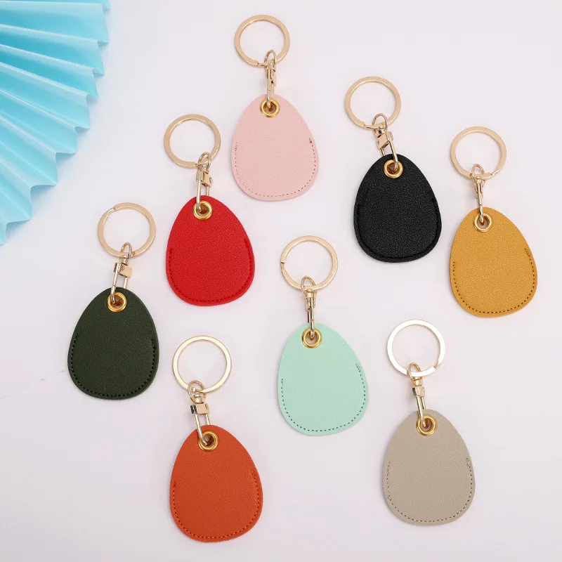 Residential-Access-Control-Card-Set-Water-Drop-PU-Leather-Key-Chain ...