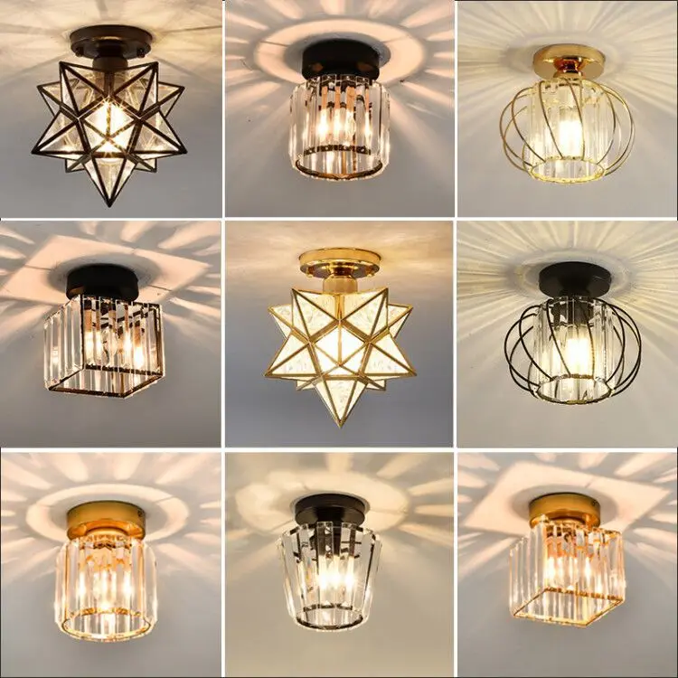 Surface-Mounted-LED-Fancy-Art-Ceiling-Lamps-Ironware-Glass-Room-Home ...