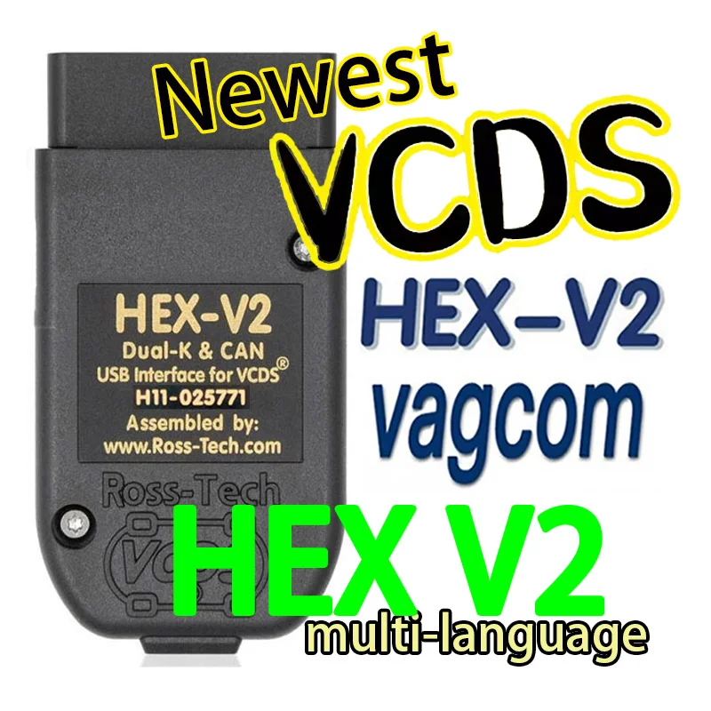VCDS HEX-V2 Cable OBD2 Cable VAGCOM Diagnostic Cable Car Connector ECU ...