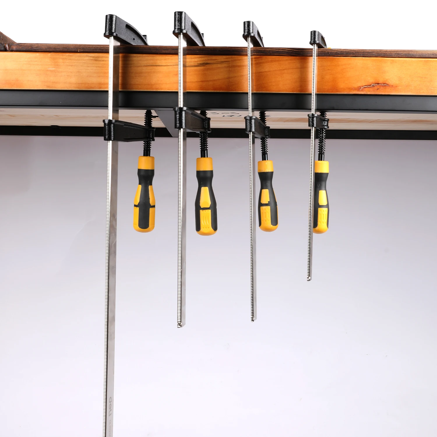 Deli-F-Clamps-Heavy-Duty-Bar-Clamp-150mm-width-Quick-Ratchet-Wood ...