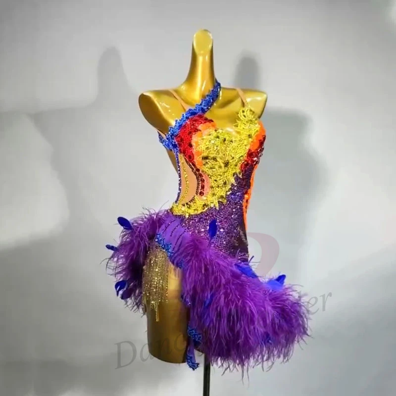 Latin-Dance-International-Special-Competition-Uniform-Seven-Color ...