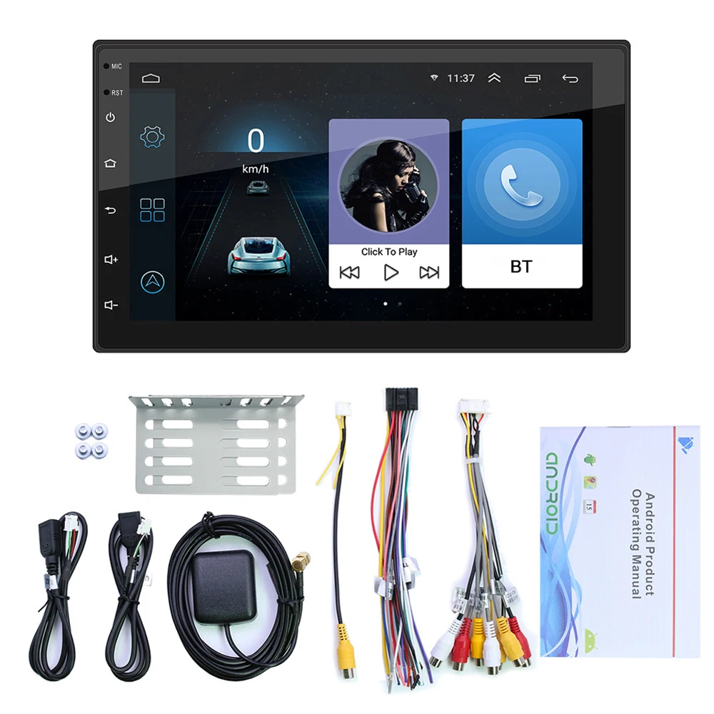 7 Polegada estéreo do carro android gps navegação wifi mp5 player rádio ...