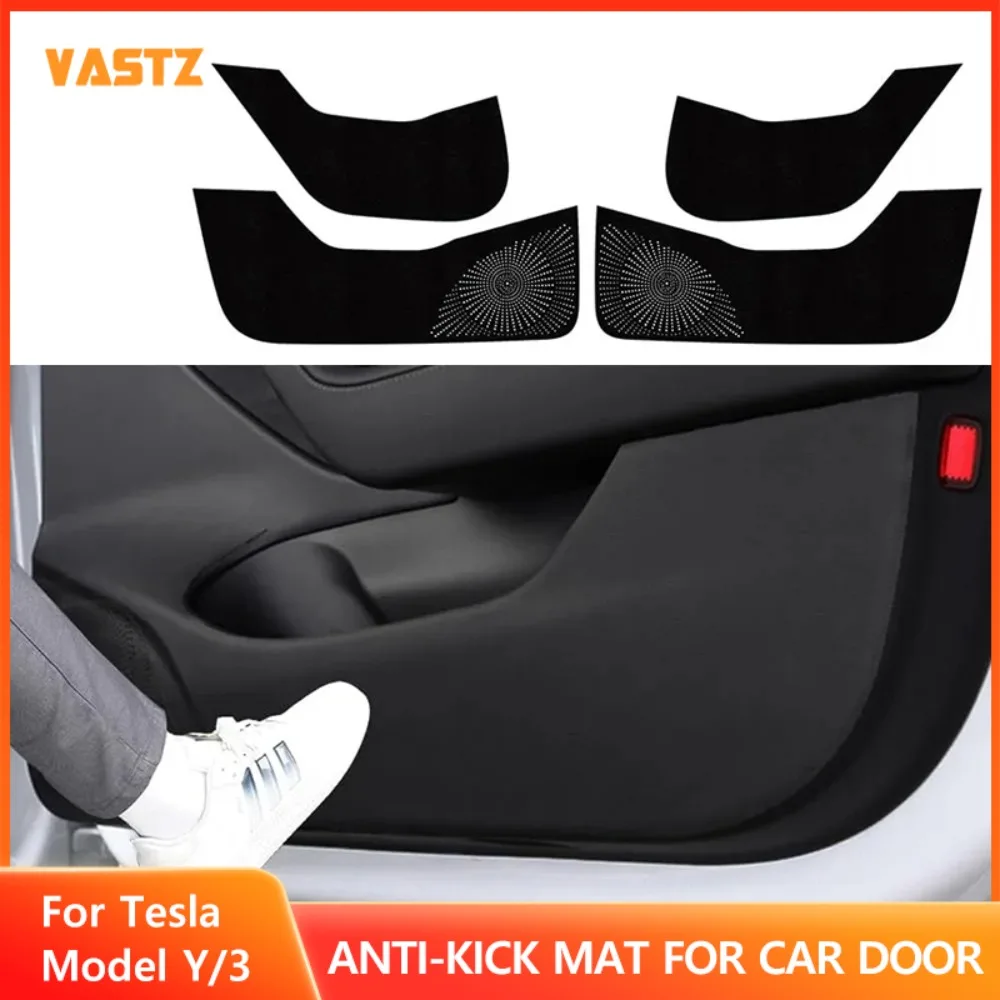Car Door Anti-Kick Pad for Tesla Model 3 Y Door Protector Mat Glove Box ...