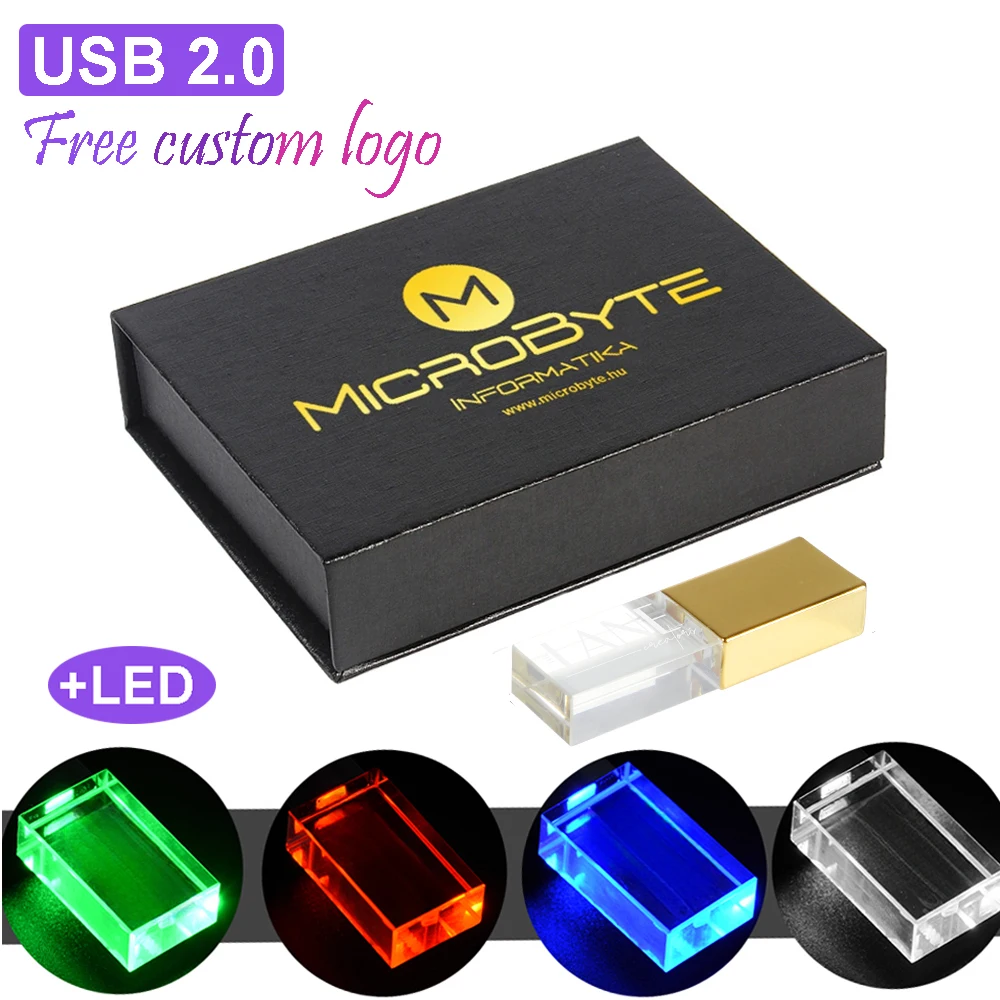 Cl-USB-en-cristal-avec-logo-personnalis-gratuit-cl-USB-avec-bo-te-et ...