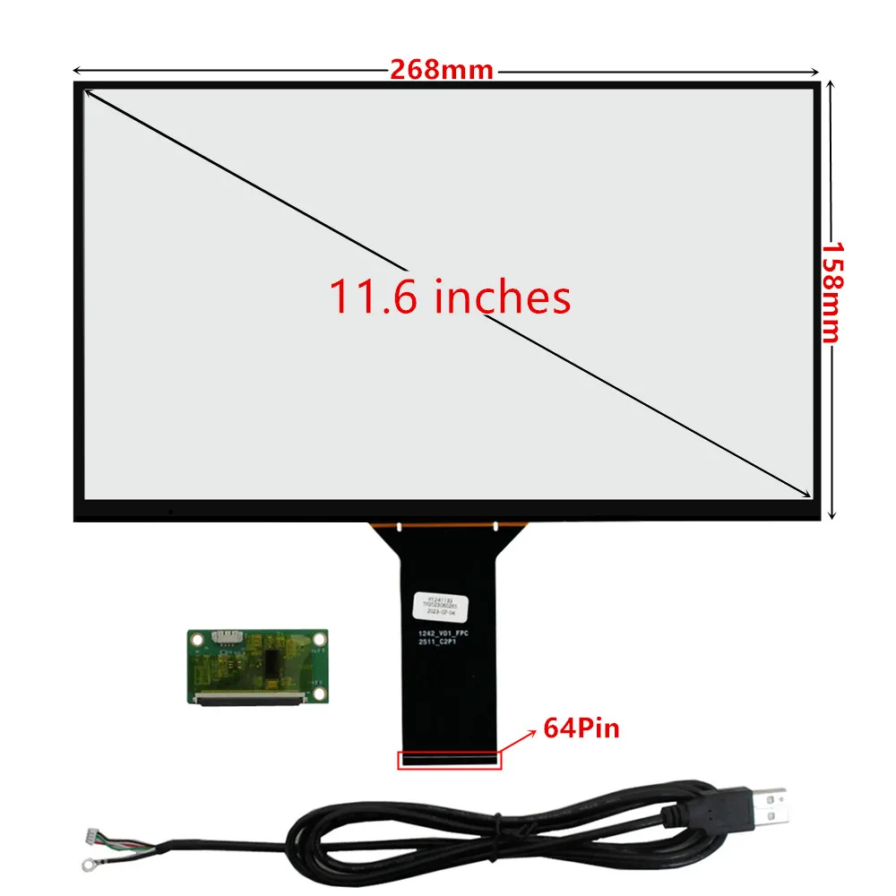 11-6-Inch-268mm-158mm-Universal-Multi-touch-Capacitive-Digitizer-Touch ...