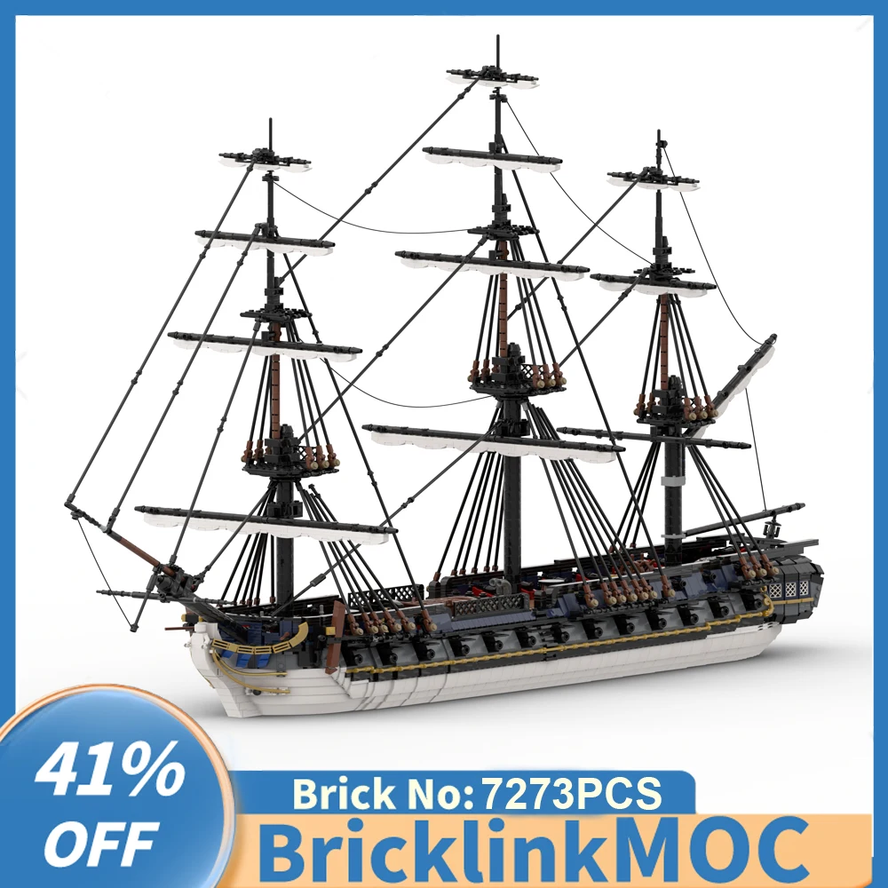 7273PCS MOC European Medieval Frigate Surveillante French 44-gun ...