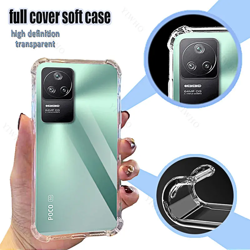 Clear Phone Soft Case for Xiaomi Poco F4 Transparent for Xiaomi Poko F ...