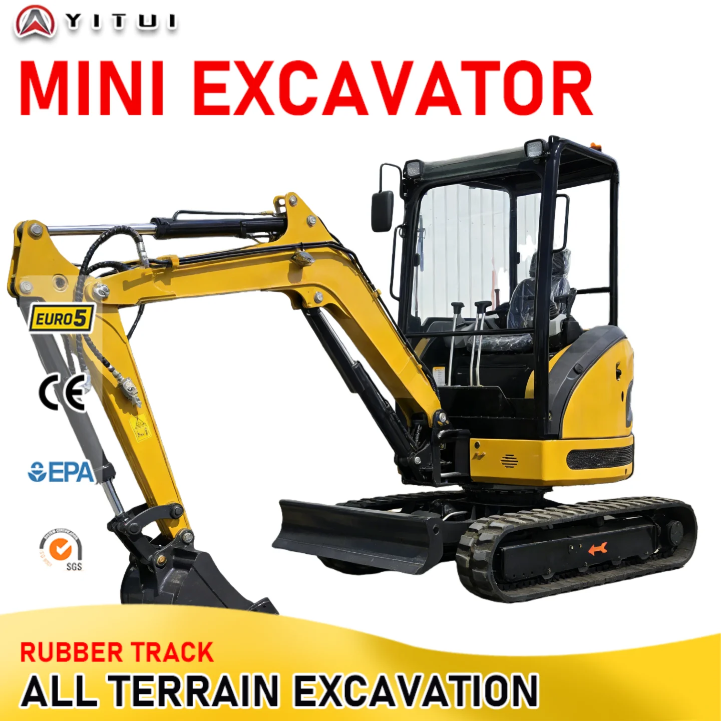 Compact Mini Excavator 3.5 Ton for Home Garden Farm Hydraulic Digger ...
