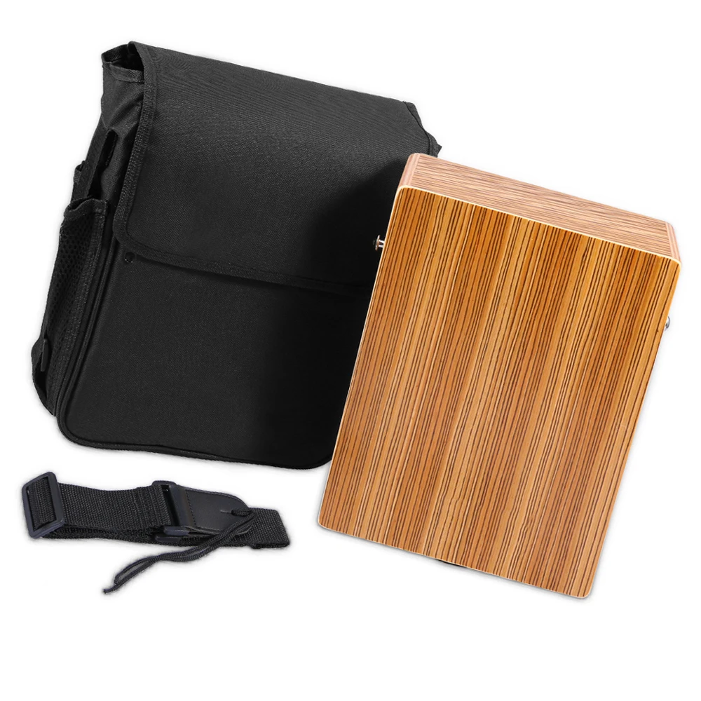 Portable-Traveling-Wood-Cajon-Box-Drum-Flat-Hand-Drum-Wooded-Percussion ...