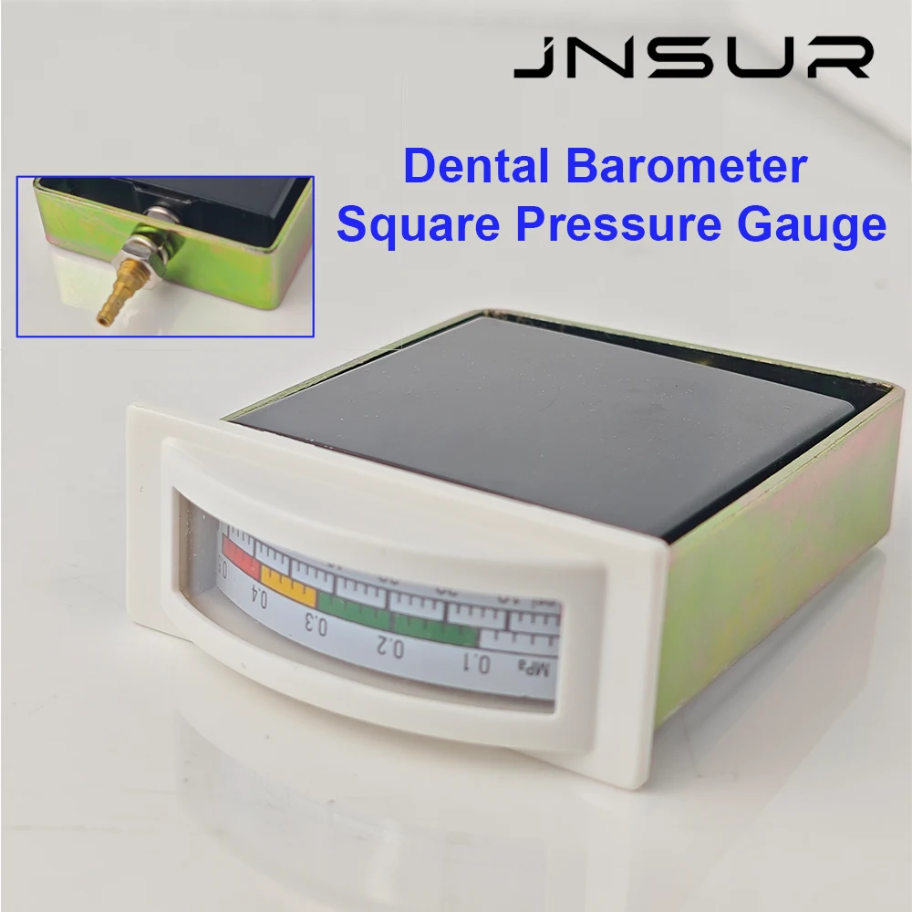 JNSUR Dental Pressure Gauge Dental Unit Square Gauge Dental Barometer ...