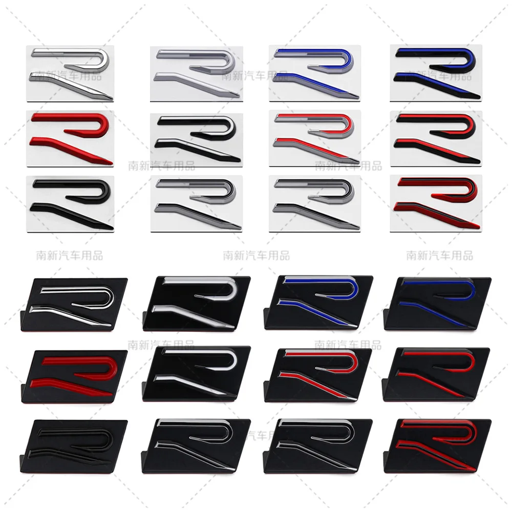 3D Metal Car Grill Adesivo R Racing Logo Emblema Decalques para VW Golf ...