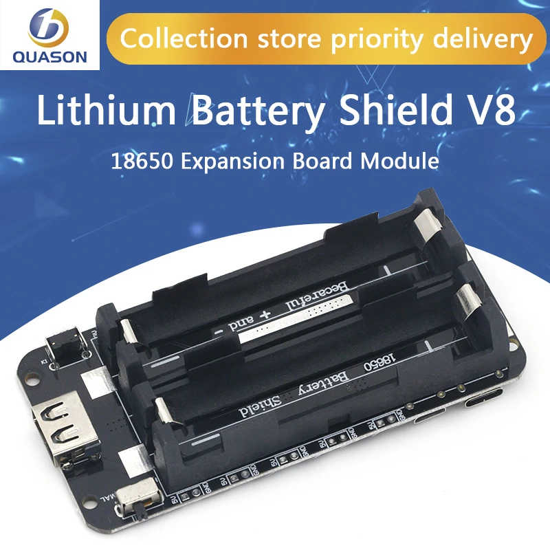 Two Voltage 18650 Lithium Battery Shield V8 Mobile Power Expansion ...
