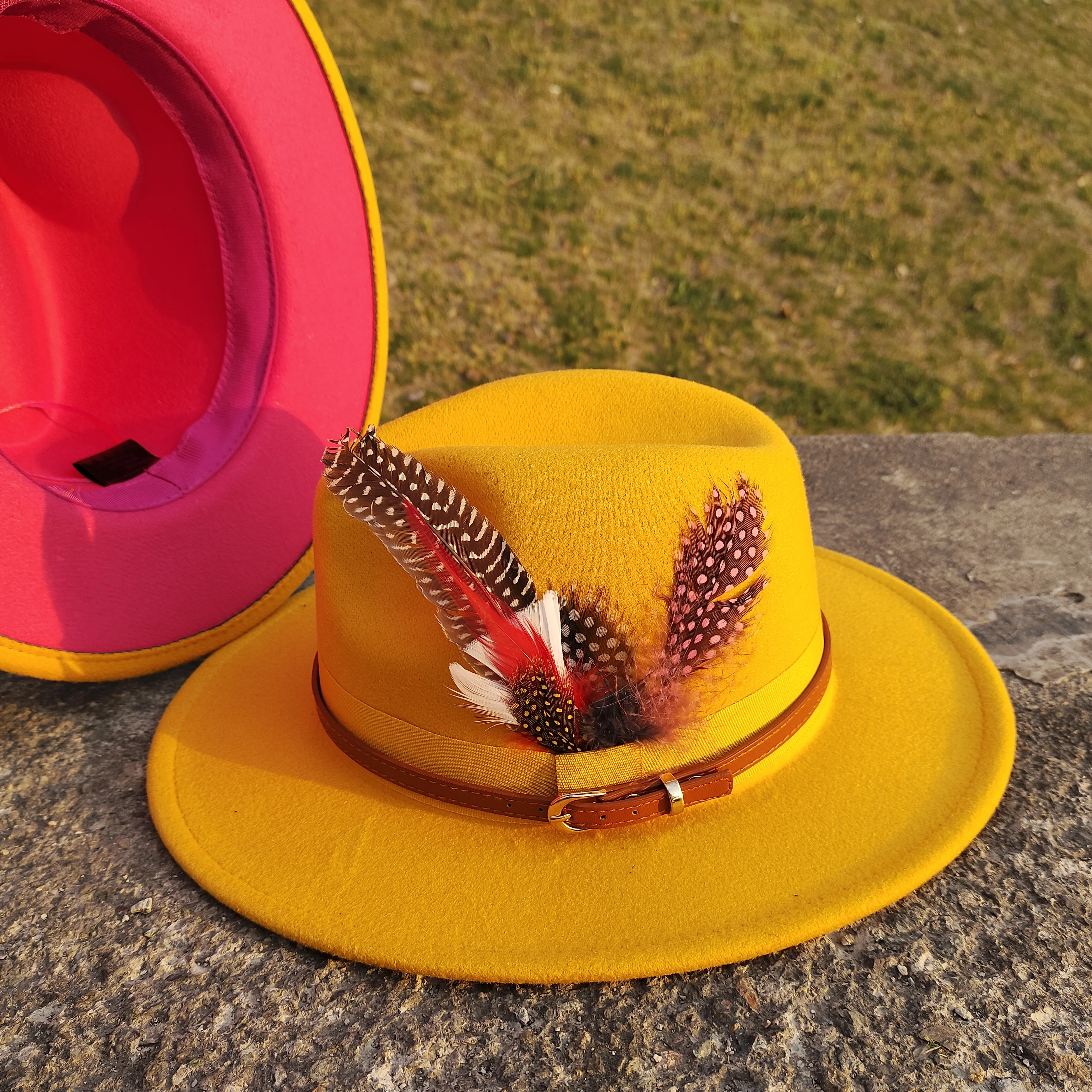 Double-color-fedora-hat-Spring-and-summer-universal-hat-for-men-and ...