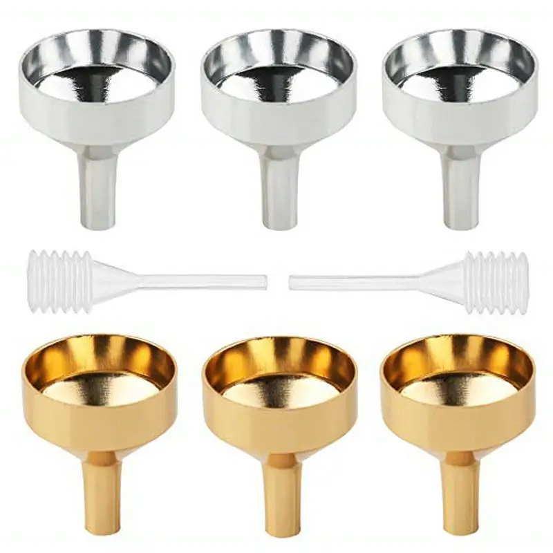 Metal-Small-Funnel-Mini-Perfume-Dispenser-Metal-Gold-Small-Cosmetic ...