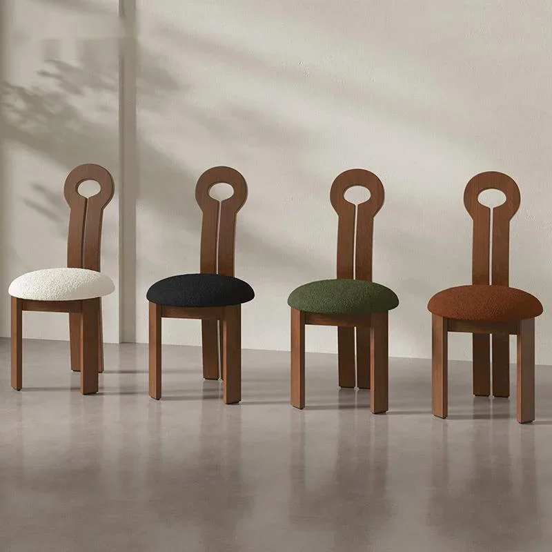 Simple-Modern-Cream-Wind-Dining-Chair-Creative-Design-Walnut-Color-Key ...
