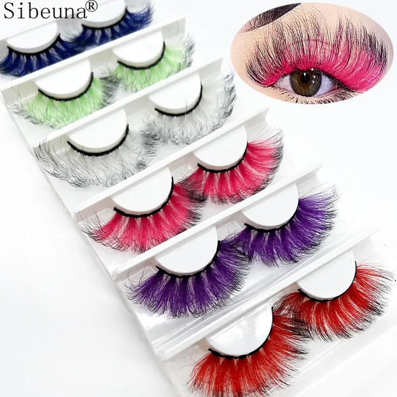3D-Faux-Mink-Eyelashes-Ombre-Colorful-Lashes-Gradient-Pink-Blue-Red ...