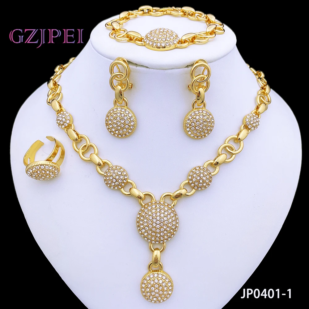 Fashion-Jewelry-Sets-Gold-Color-Jewelry-Necklaces-And-Earring-Sets-For ...