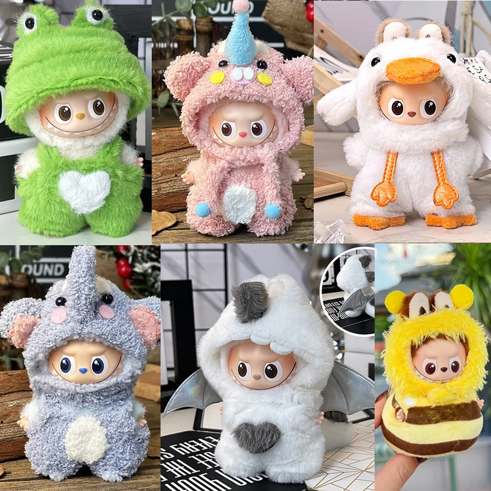 Cute Animal Themed Clothing For Mini Labubu V4 The Monsters Pin Doll ...