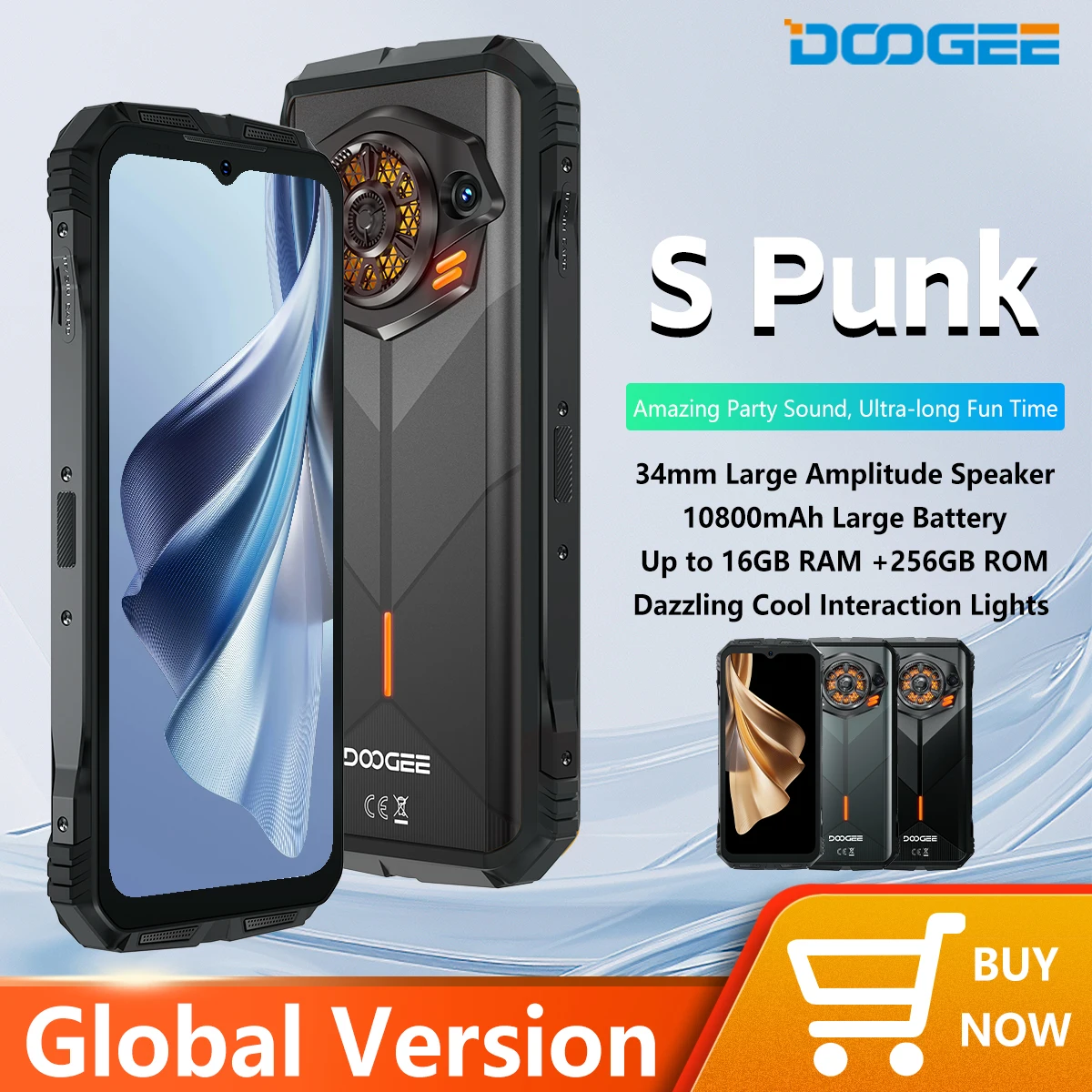 DOOGEE-S-Punk-Rugged-Phone-LED-Light-Effect-6-58-90Hz-Display-6GB-256GB ...