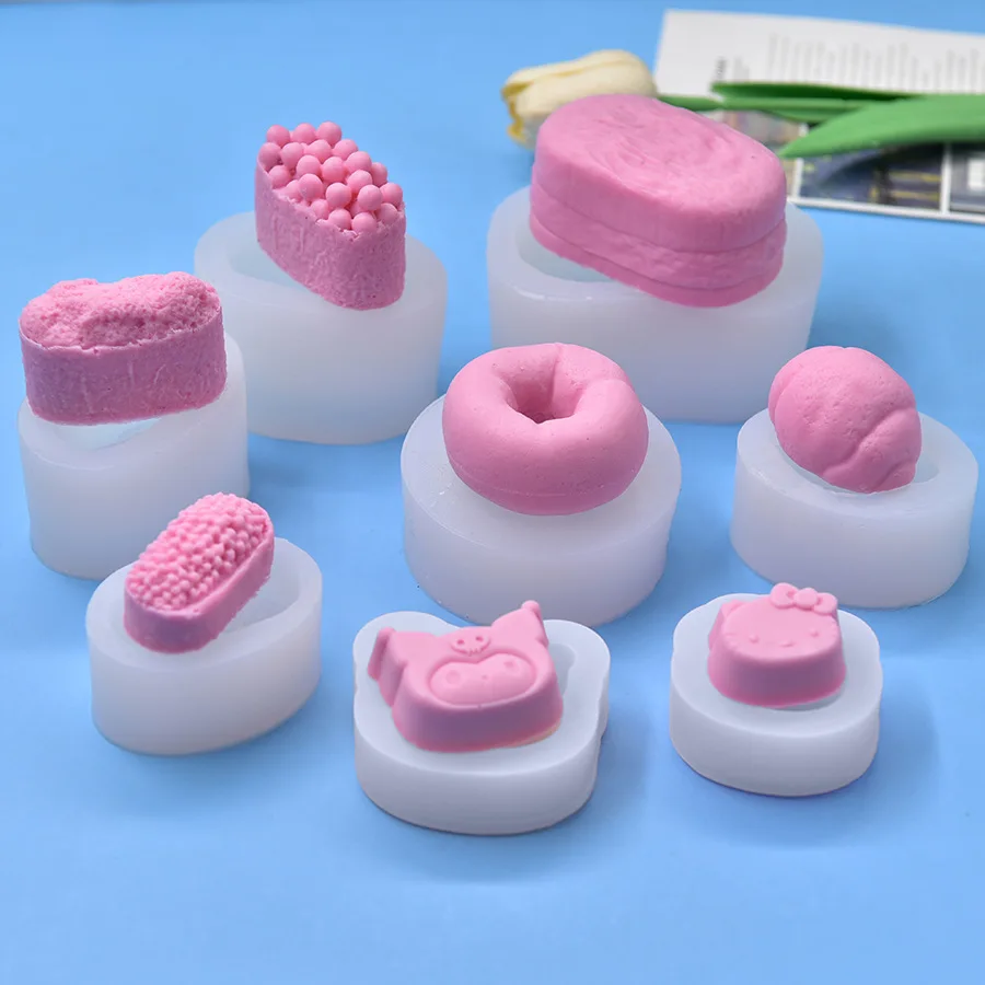 DIY Simulation Bagel Candle Silicone Mold Fondant Cake Decor Tool ...
