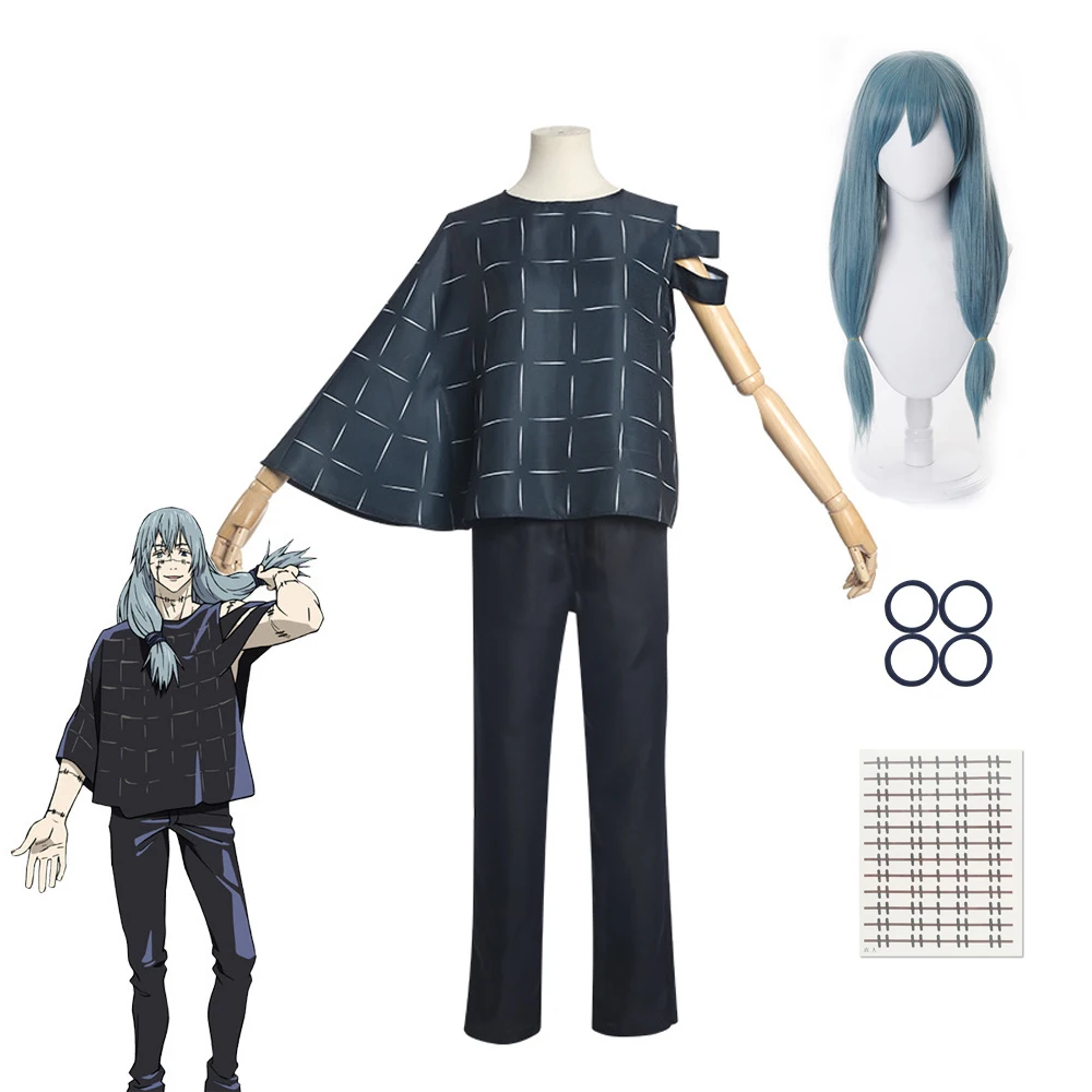Jujutsu Kaisen Mahito Cosplay Costumes Anime Wig Top Pants Suit ...