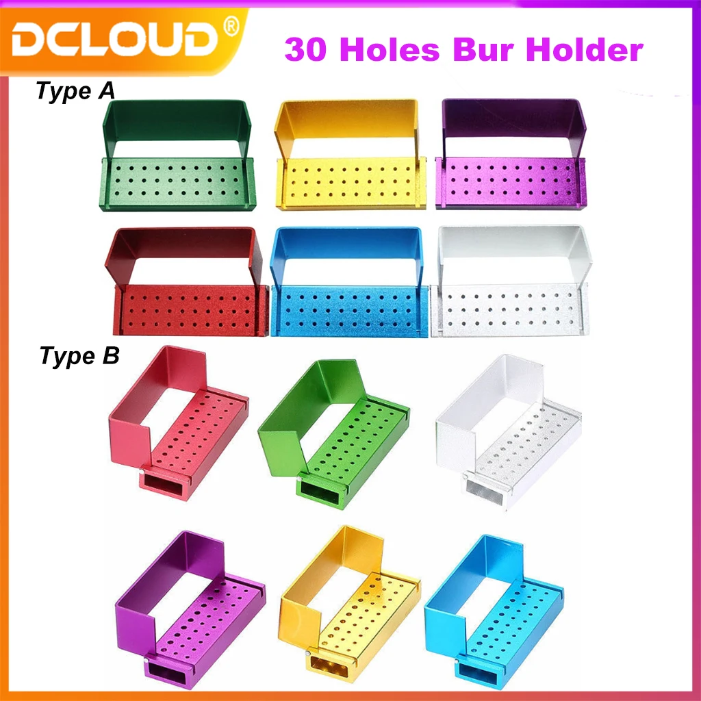 Dental-30-Holes-Burs-Aluminium-Drill-Disinfection-Block-FG-Bur ...