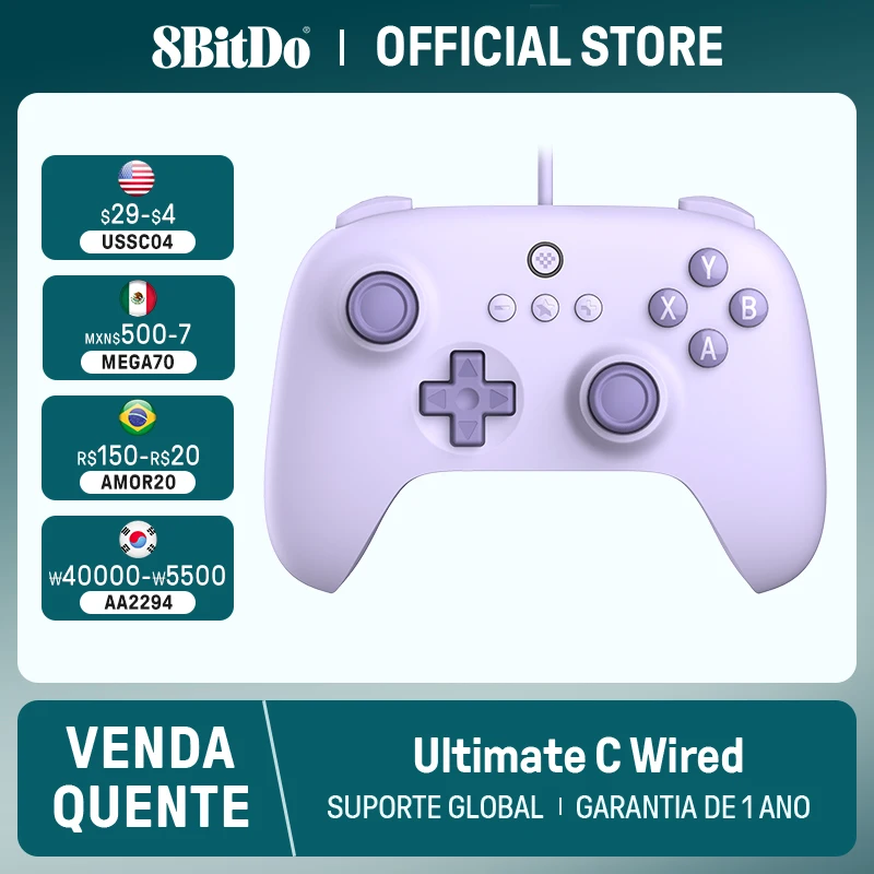 8BitDo-Ultimate-C-Wired-Gaming-Controller-para-PC-Steam-Deck-janelas-10 ...