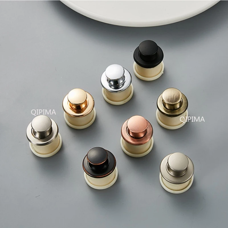 1pc Concealed Cabinet Push Spring Knob Button Modern Wardrobe Pull ...