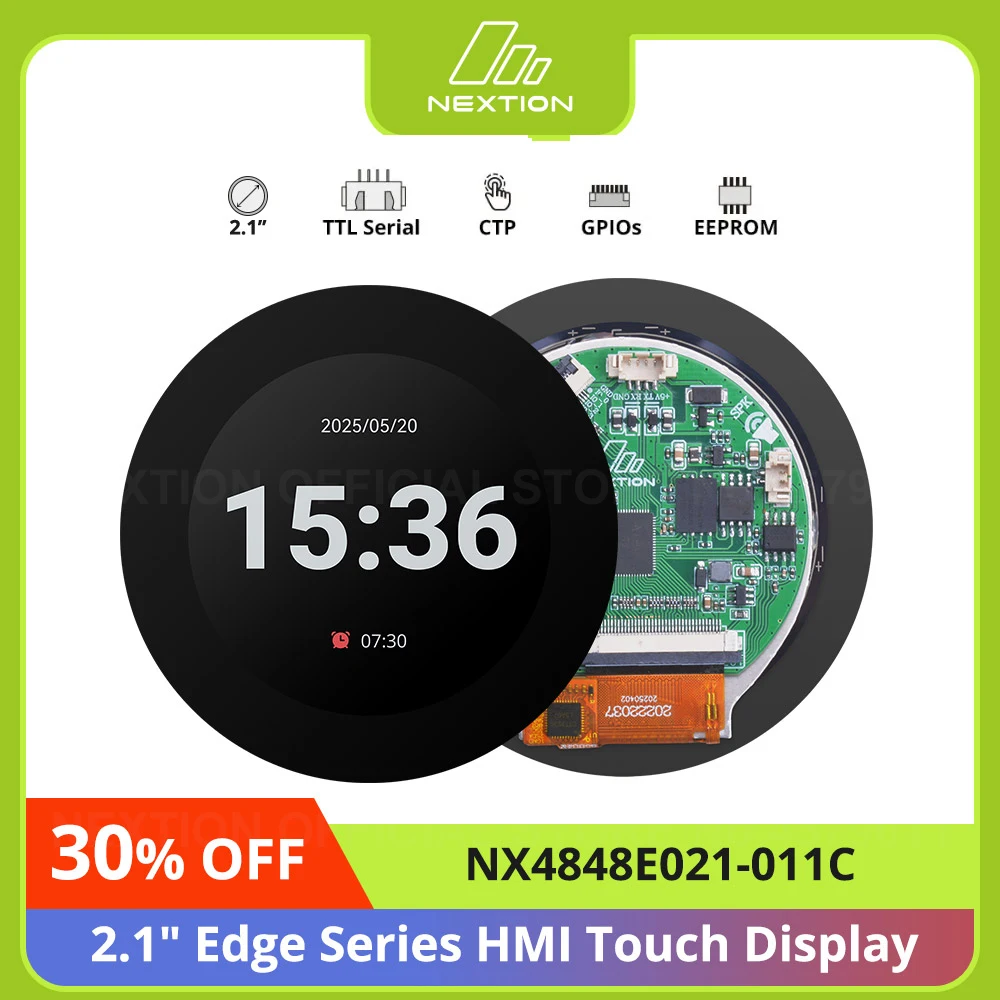 NEXTION NX4848E021-011C 2.1″ LCD-TFT Capacitive HMl Touch Display ...
