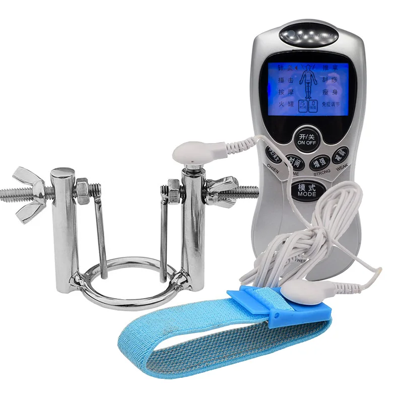 Men-Urethral-Expander-Electric-Shock-Cock-Ring-Penis-Plug-Adjustable ...