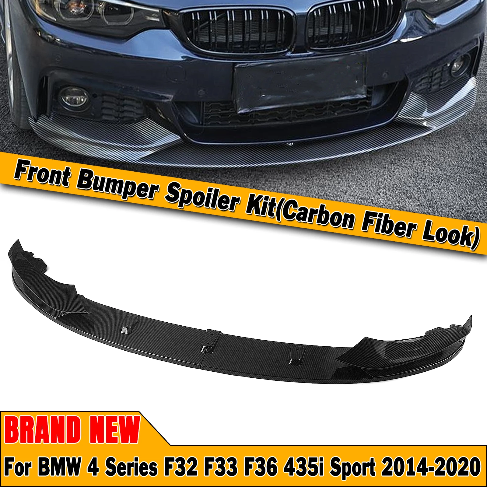 Car Front Bumper Spoiler Lip Lower Splitter Guard For BMW F32 F33 F36 4 ...