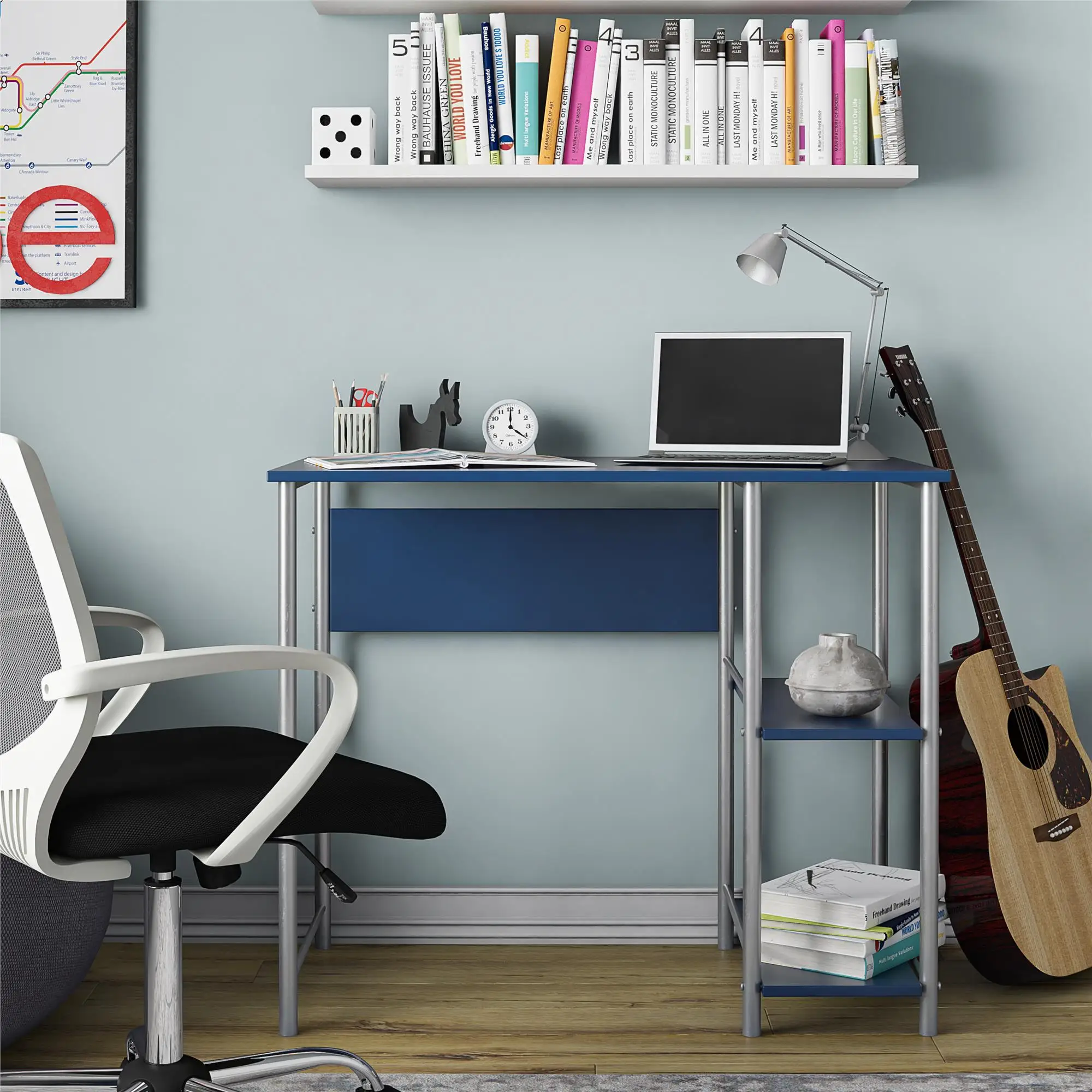 Metal Student Computer Desk, Gaming Desk Computer Desk Bedroom Monitor ...