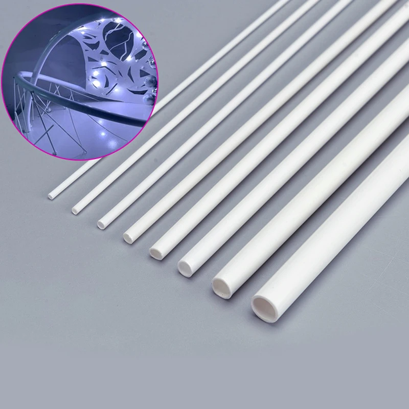 10 pces abs tubo redondo plástico oco tubo diâmetro 2mm/2.5mm/3mm/4mm ...