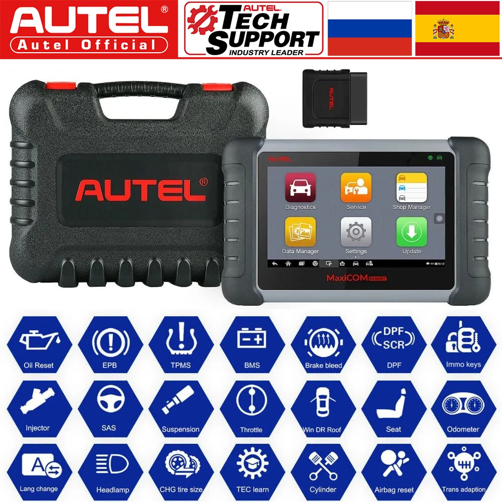 Autel Maxicom Mk808bt Obd2 Scanner Car Diagnostic Tool Full System ...