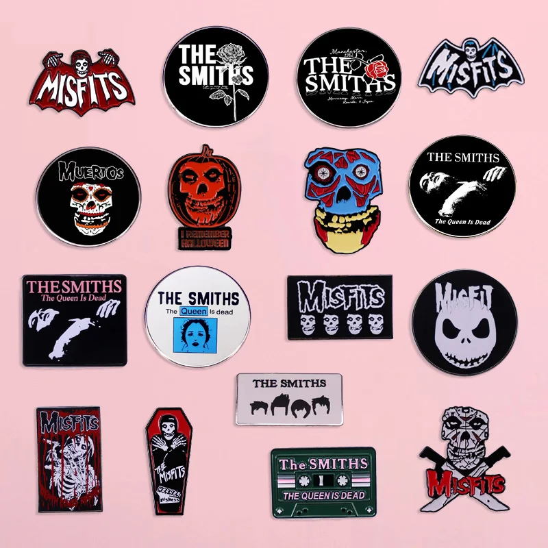 Classic The Misfits Rock Band Enamel Pin 80s Music Album Brooch Metal ...
