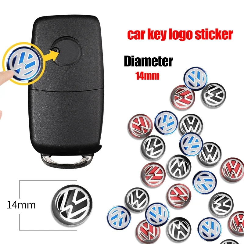 2-5-10Pc-14mm-Car-Key-Emblem-Stickers-Auto-Control-Key-Logo-Decals-For ...