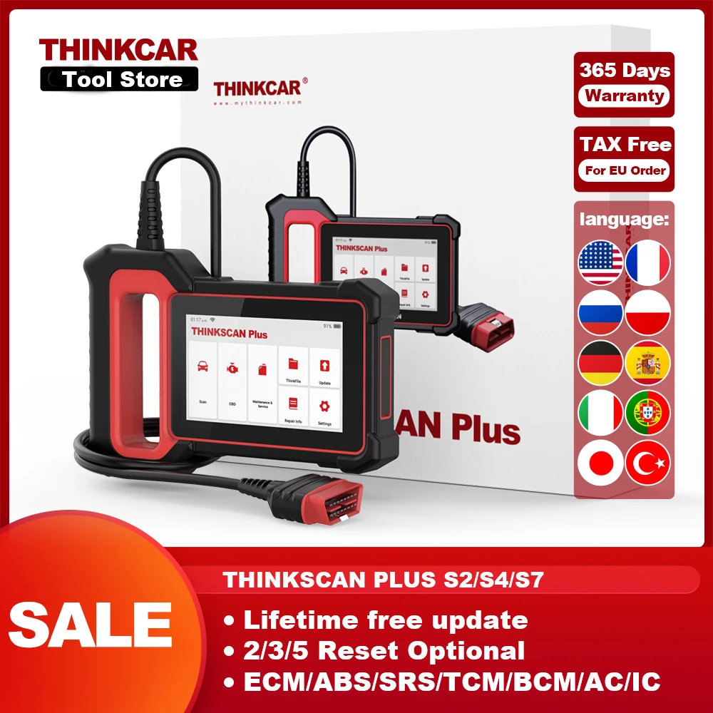 Thinkcar oficial genuíno thinkscan plus s2/s4/s6/s7 profissão auto obd2 ...
