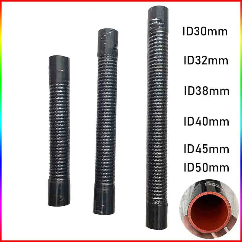 ID30-50MM-Black-Universal-Car-Silicone-Flexible-Hose-Radiator-Tube-Pipe ...