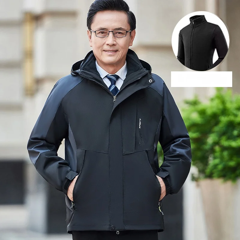 Dad-Autumn-and-Winter-Outerwear-Middle-Aged-Men-Fleece-Lined-Thickened ...