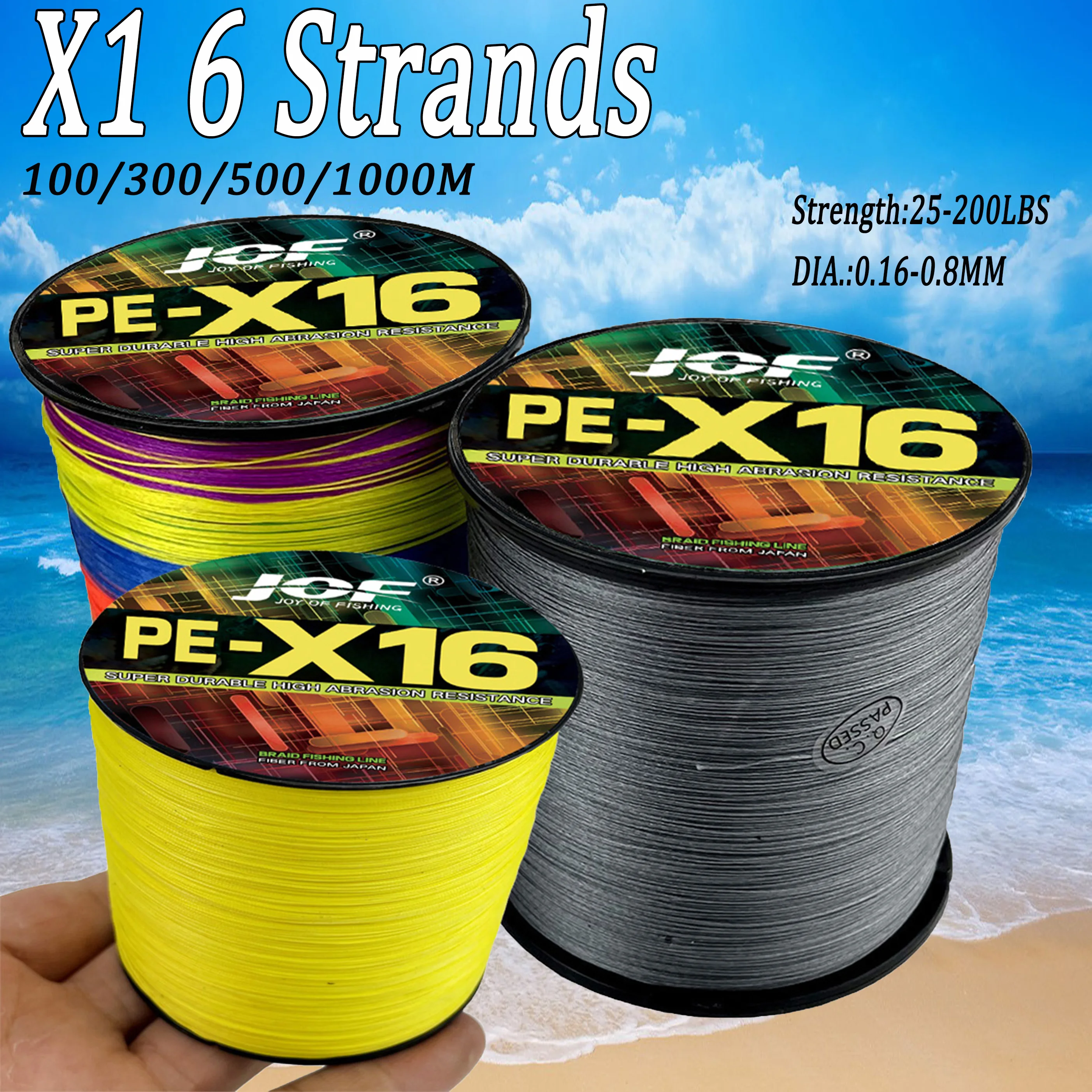 16-Strands-Braided-Fishing-Line-X16-Super-Strong-25-40-80-100-125-140 ...